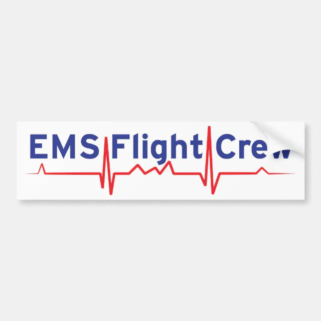 EMS Flight Crew (fwd banner) Bumper Sticker | Zazzle