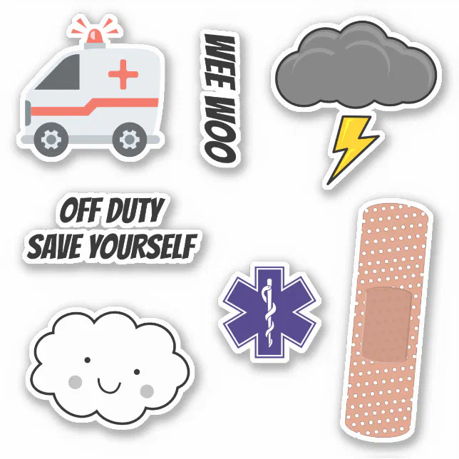 EMS Humor Pack, Paramedic Jokes Sticker | Zazzle