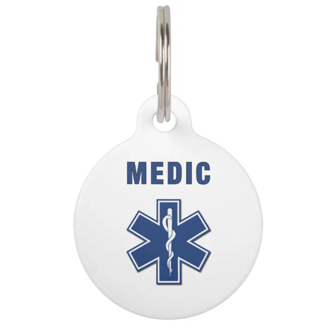 EMS Medic Pet ID Tag | Zazzle