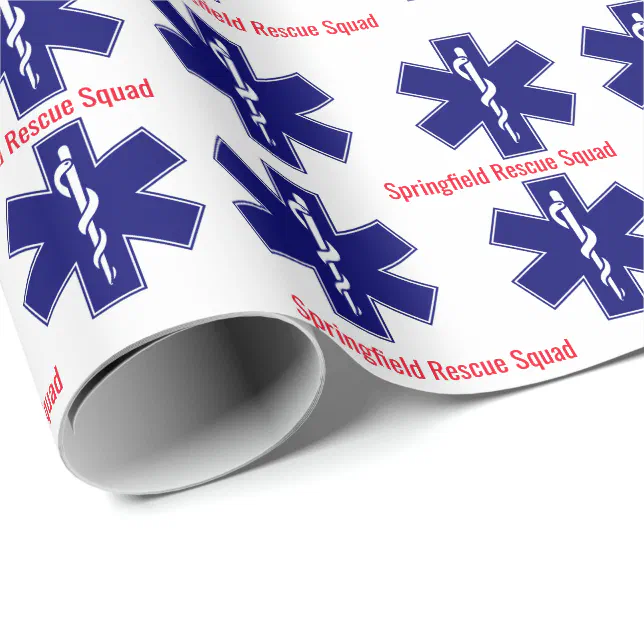 EMS Professional, Paramedic Logo Wrapping Paper | Zazzle