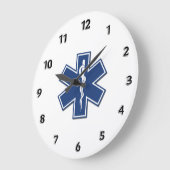 EMS Star of Life Large Clock | Zazzle