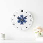 EMS Star of Life Large Clock | Zazzle