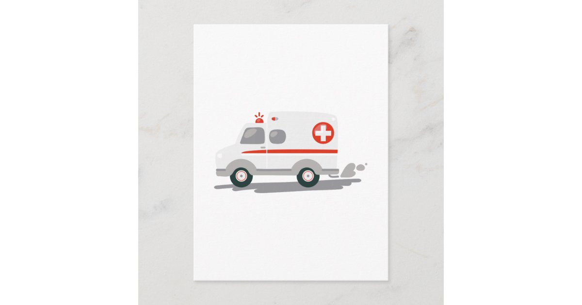 EMT Ambulance Postcard | Zazzle