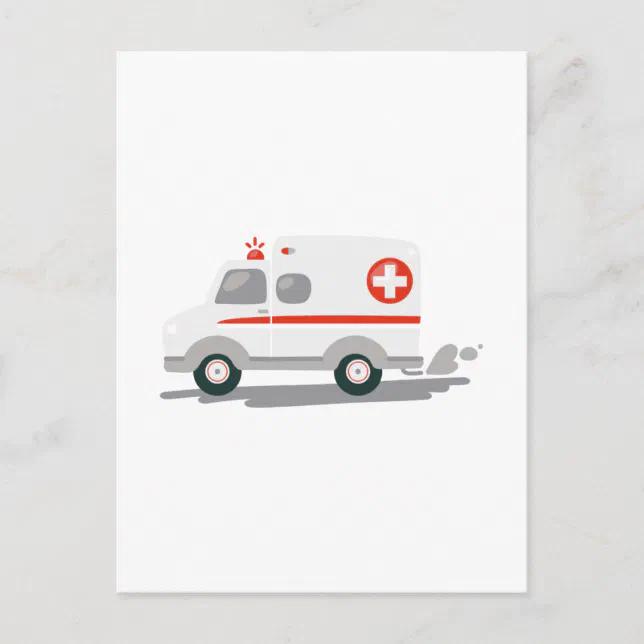 EMT Ambulance Postcard | Zazzle