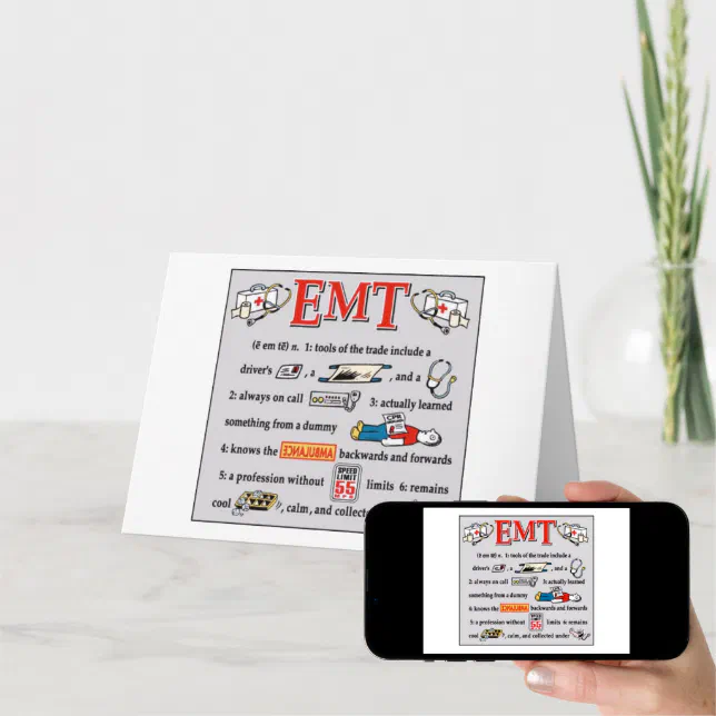 EMT Card | Zazzle