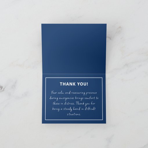 EMT Emergency Medical Services EMS Appreciation Thank You Card | Zazzle