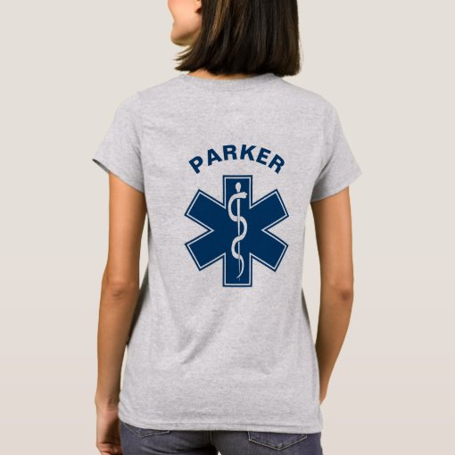 EMT EMS Paramedic Blue T-Shirt | Zazzle