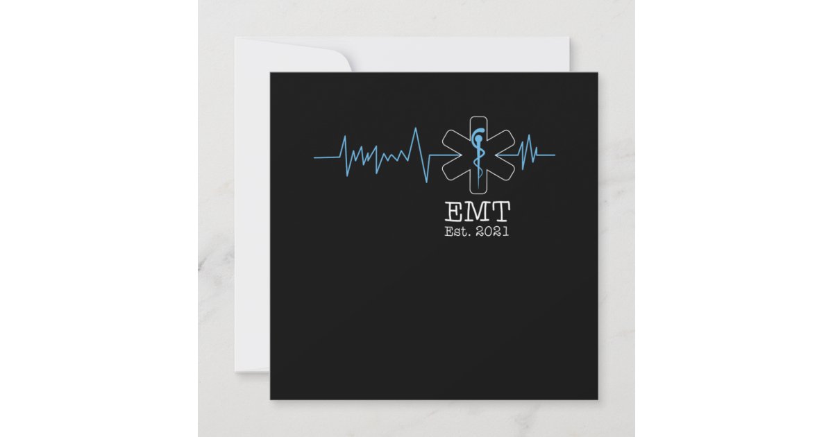 Emt Emt Est 2021 Student Graduation Invitation | Zazzle