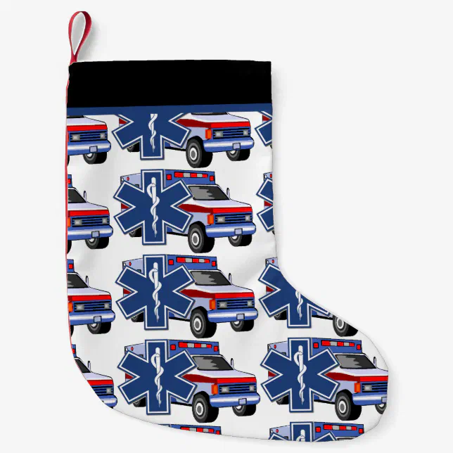 EMT Paramedic EMS Ambulance Small Christmas Stocking | Zazzle