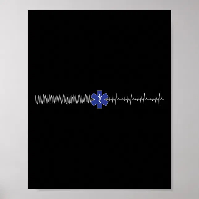 EMT Paramedic EMS Emergency Atrial Fibrillation Poster | Zazzle