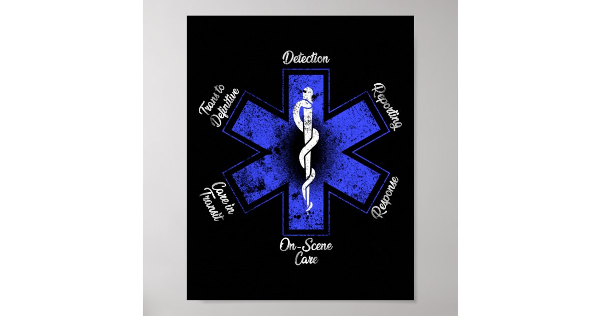 EMT Paramedic EMS Emergency Poster | Zazzle