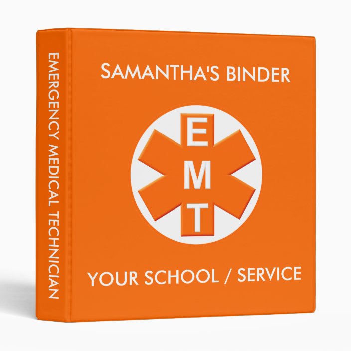 EMT School or Service Binder 2 | Zazzle.com