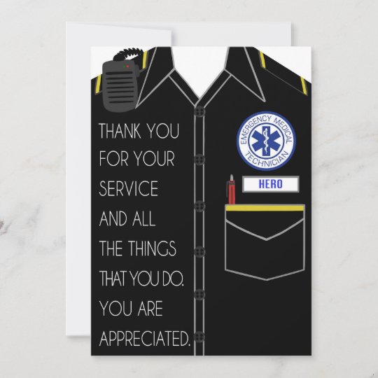EMT Thank You Card | Zazzle.com