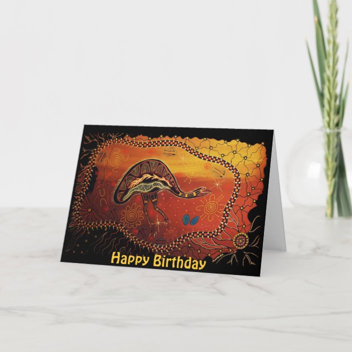 Emu Dreaming Birthday Card | Zazzle.com