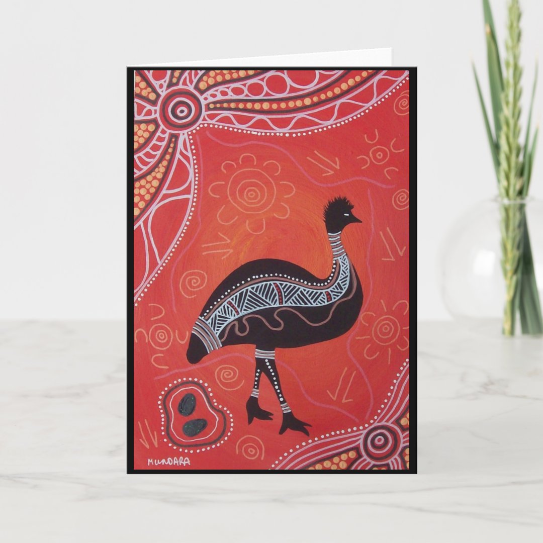 Emu Dreaming Card with Dreamtime Story | Zazzle