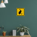 Emu Xing Sign Poster | Zazzle