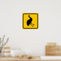 Emu Xing Sign Poster | Zazzle