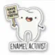 Enamel Activist Funny Dental Tooth Pun Sticker | Zazzle