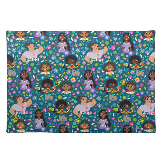 Encanto | Floral Character Pattern Cloth Placemat | Zazzle