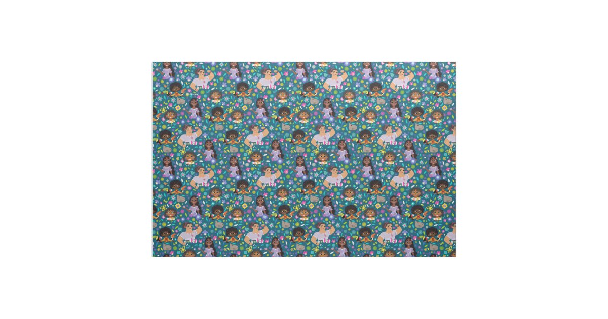 Encanto | Floral Character Pattern Fabric | Zazzle