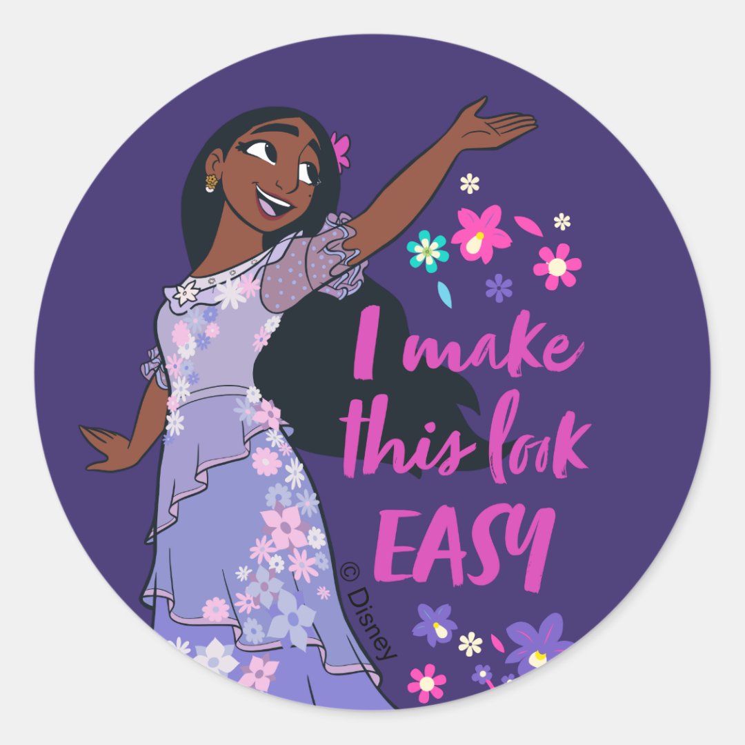 Encanto | Isabela - I Make This Look Easy Classic Round Sticker | Zazzle