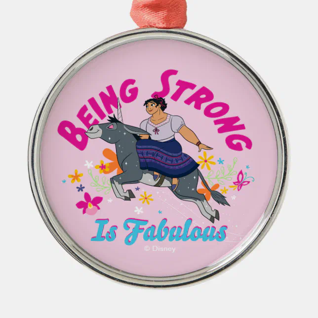Encanto | Luisa - Being Strong Is Fabulous Metal Ornament | Zazzle