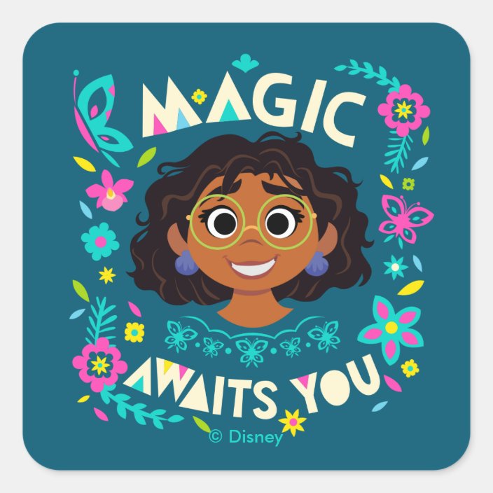 Encanto | Mirabel - Magic Awaits You Square Sticker | Zazzle.com