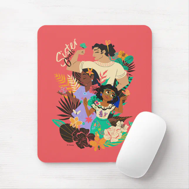Encanto Sisters | Sister Goals Floral Graphic Mouse Pad | Zazzle