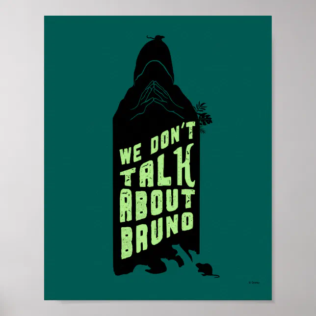 Encanto | "We Don't Talk About Bruno" Silhouette Poster | Zazzle