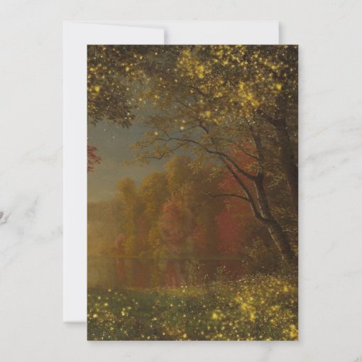 Enchanted Autumn Wedding Invitation | Fairy Lights | Zazzle