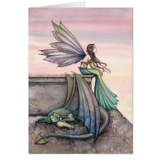 Enchanted Dusk Fairy Dragon Greeting Card | Zazzle.com