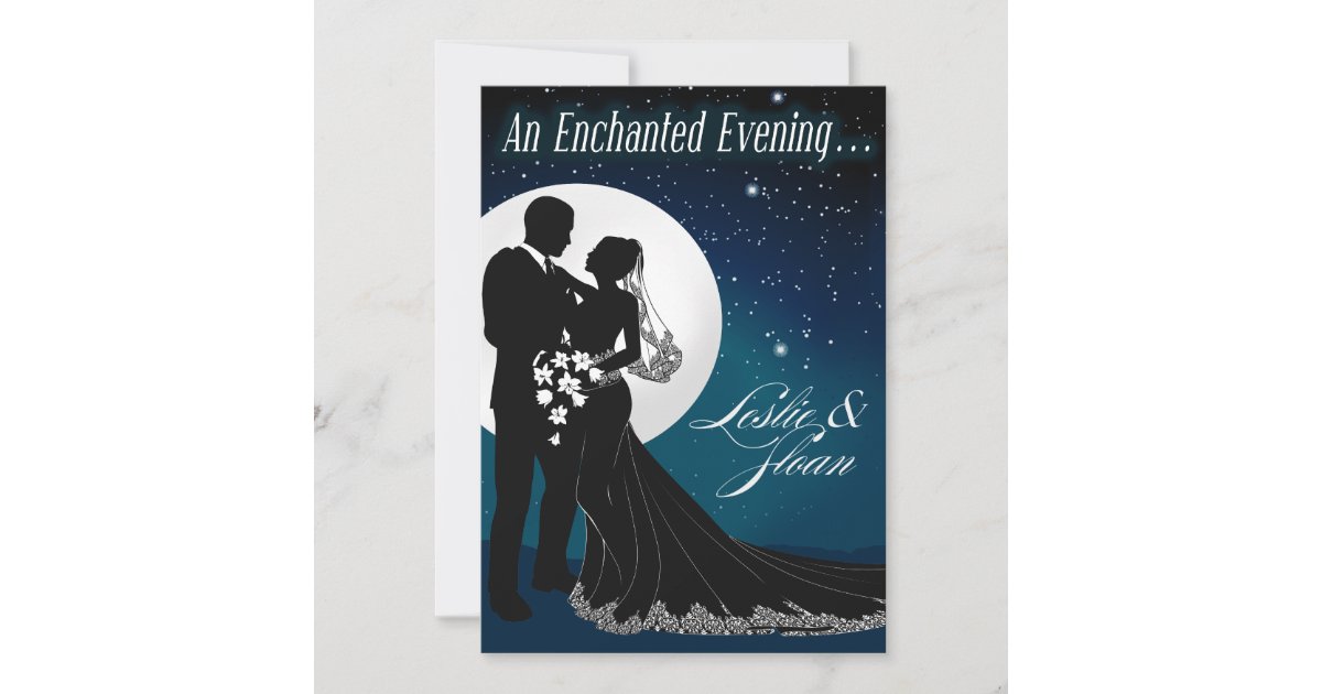 Enchanted Evening Nighttime Wedding Invitation | Zazzle