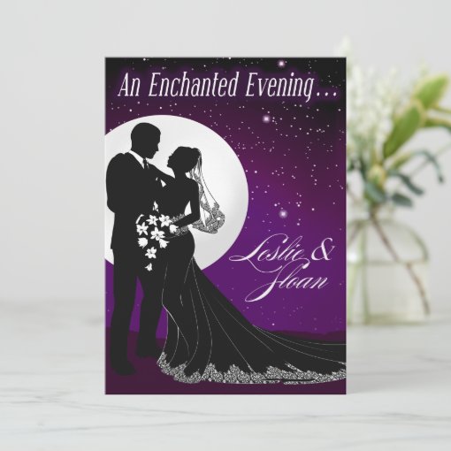 Enchanted Evening Nighttime Wedding Invitation | Zazzle