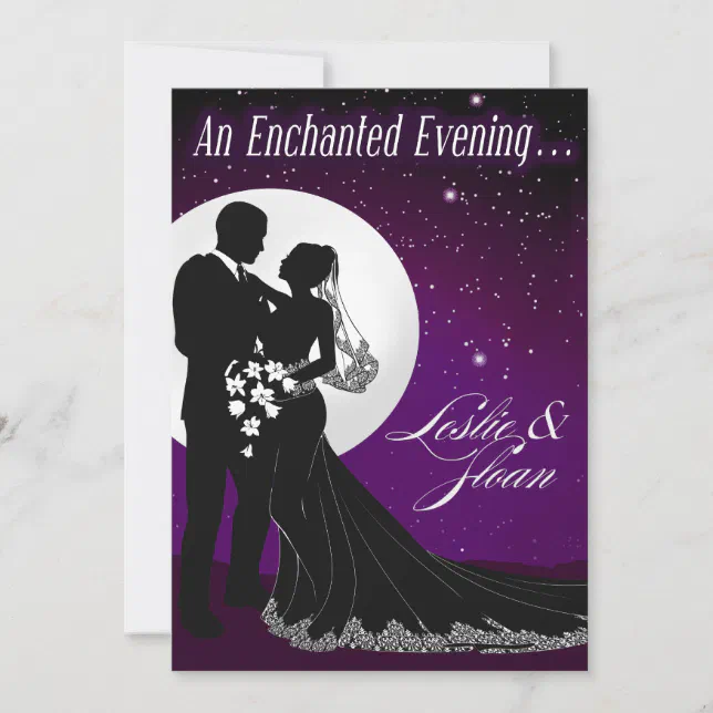 Enchanted Evening Nighttime Wedding Invitation | Zazzle