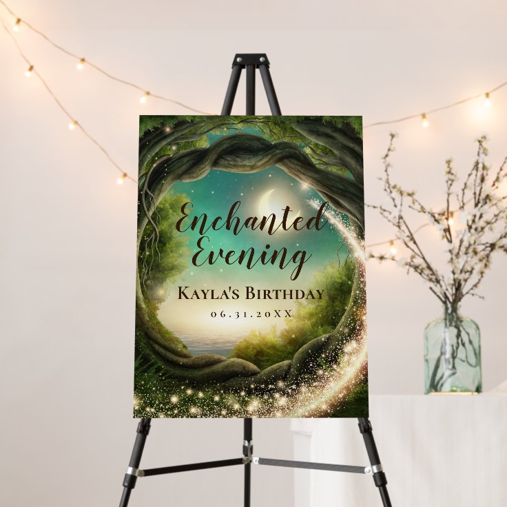 Enchanted Evening Welcome Sign | Zazzle