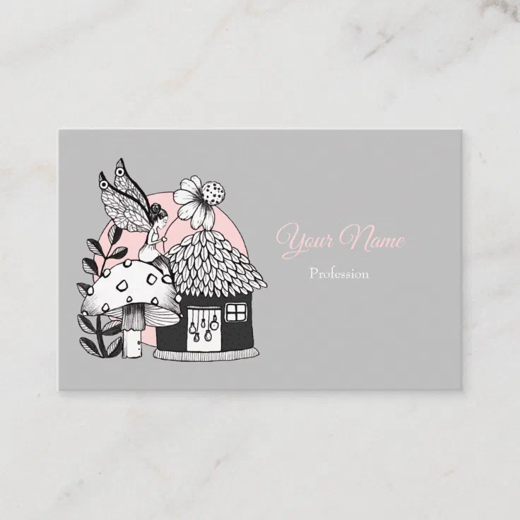 Enchanted Fairy And Fairy House Business Card | Zazzle