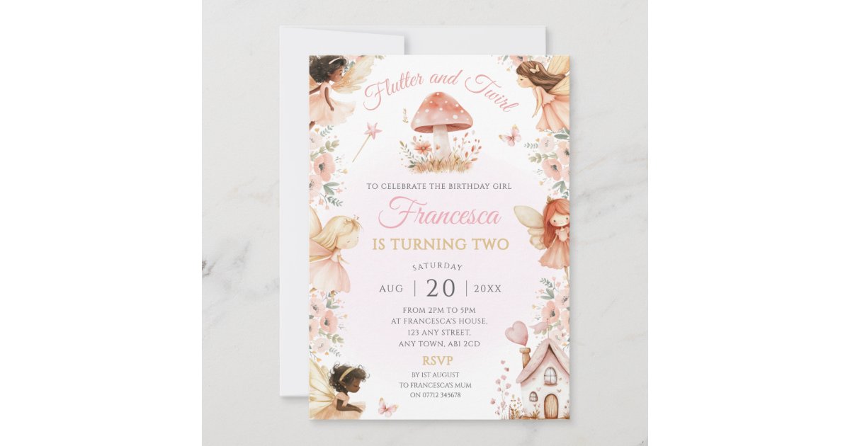 Enchanted Fairy Garden Birthday Party Invite Magic | Zazzle