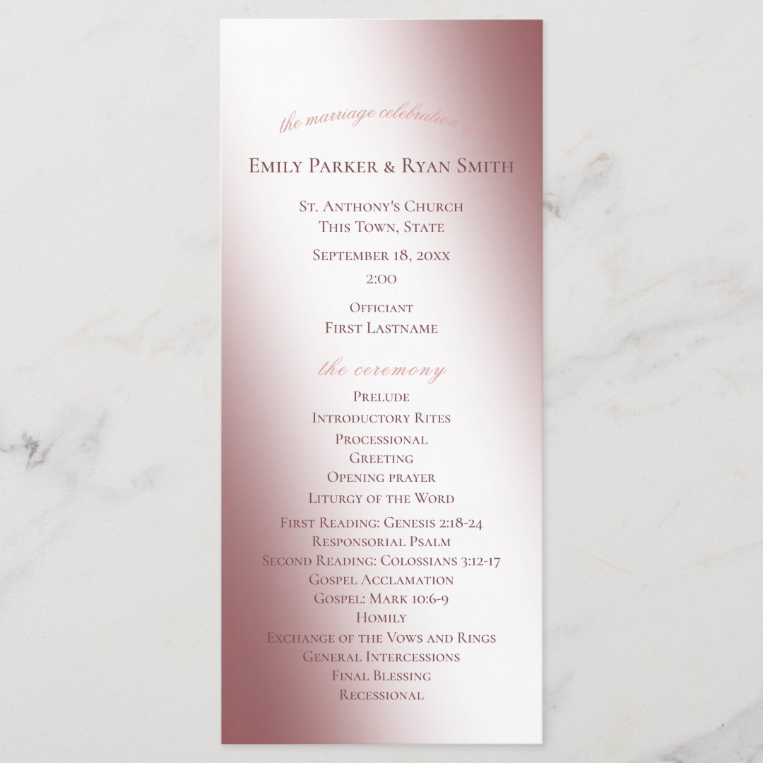 Enchanted Fairy Tale Castle Wedding Program | Zazzle
