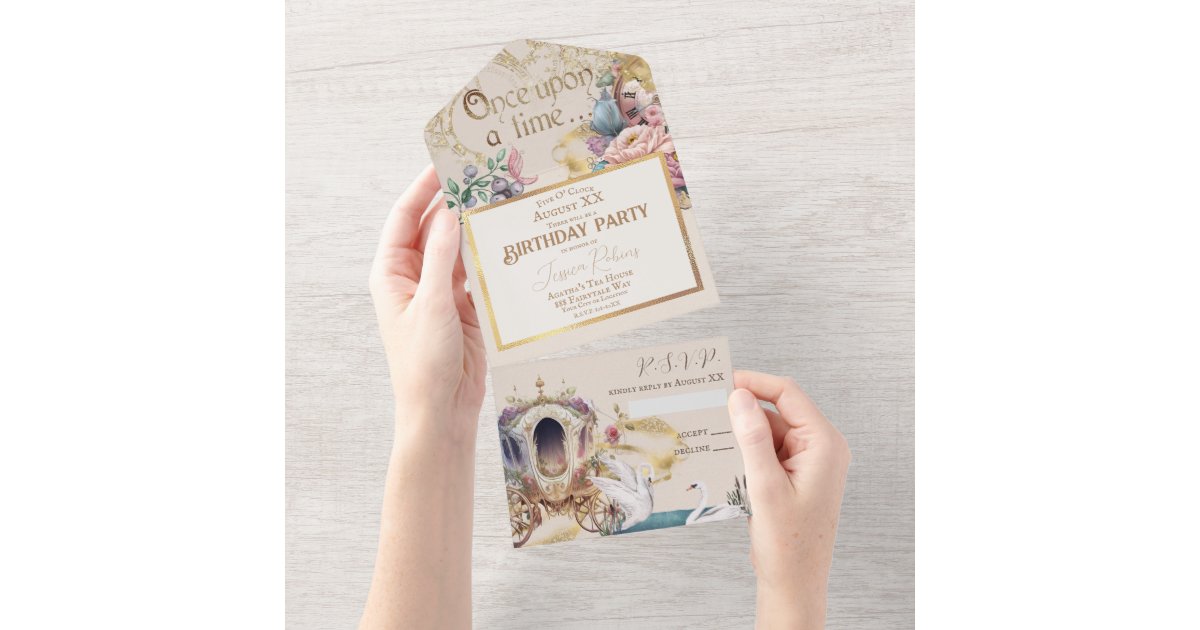 Enchanted Fairy Tale Theme All In One Invitation | Zazzle