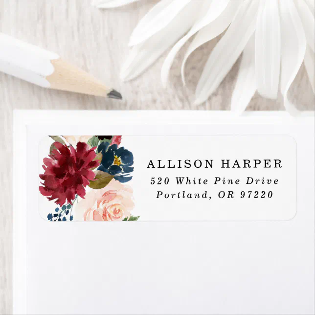 Enchanted Floral Return Address Label | Zazzle