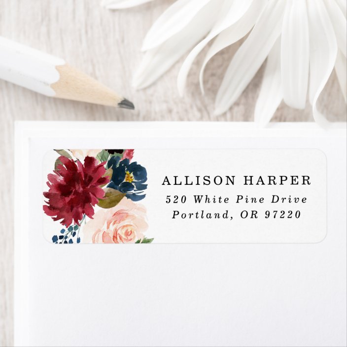 Enchanted Floral Return Address Label | Zazzle.com