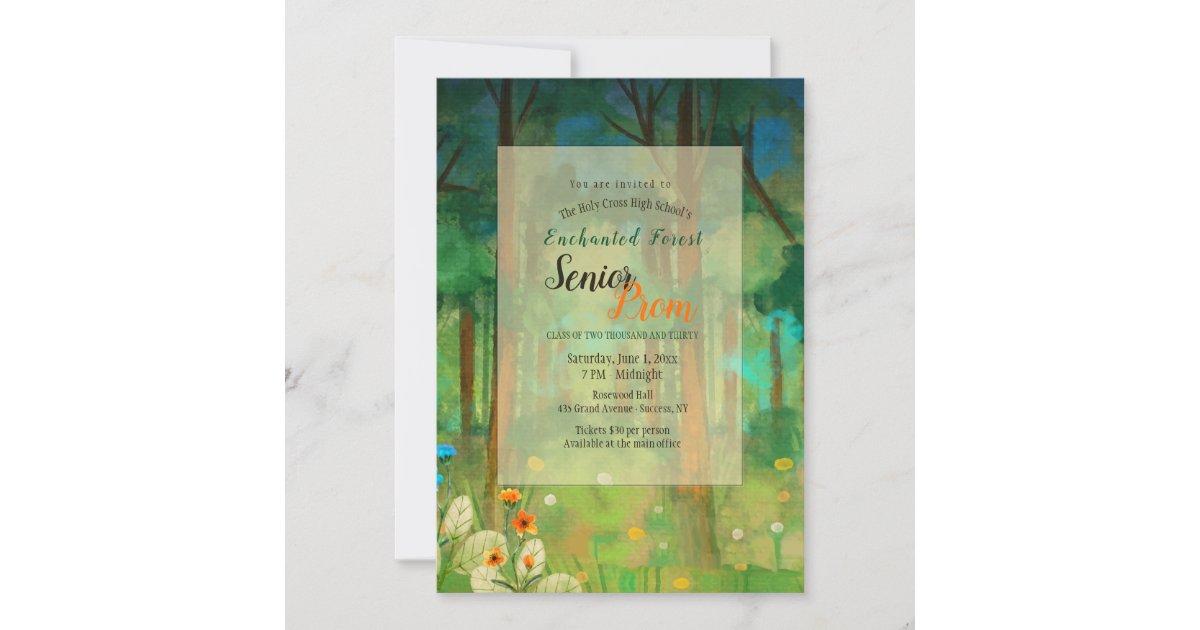 Enchanted Forest 2 Prom Invitations | Zazzle