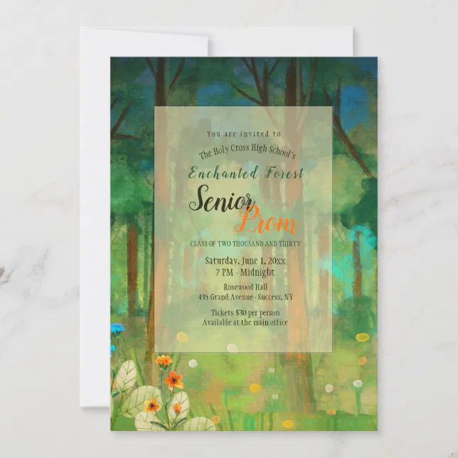 Enchanted Forest 2 Prom Invitations | Zazzle