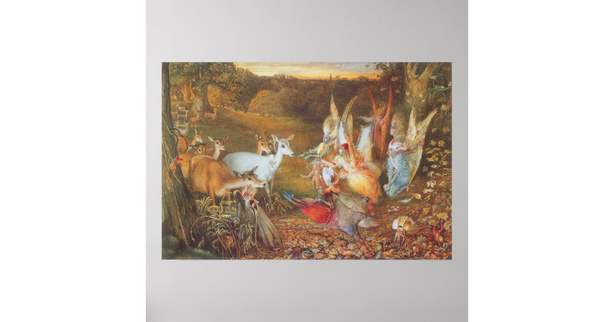 Enchanted Forest by artist John Anster Fitzgerald Poster | Zazzle