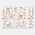 Enchanted Forest Fairies Birthday Garden Tea Party Wrapping Paper ...