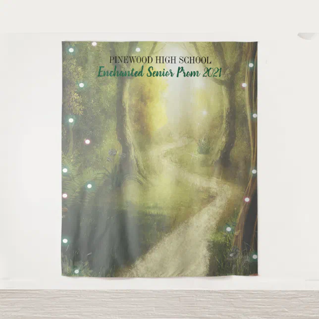 Enchanted Forest Fairy Lights Prom Backdrop | Zazzle