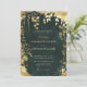 Enchanted Forest Foliage Frame Gold Green Wedding Invitation | Zazzle