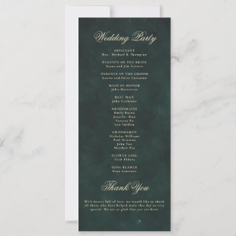 Enchanted Forest Gold Vine Elegant Wedding Program | Zazzle