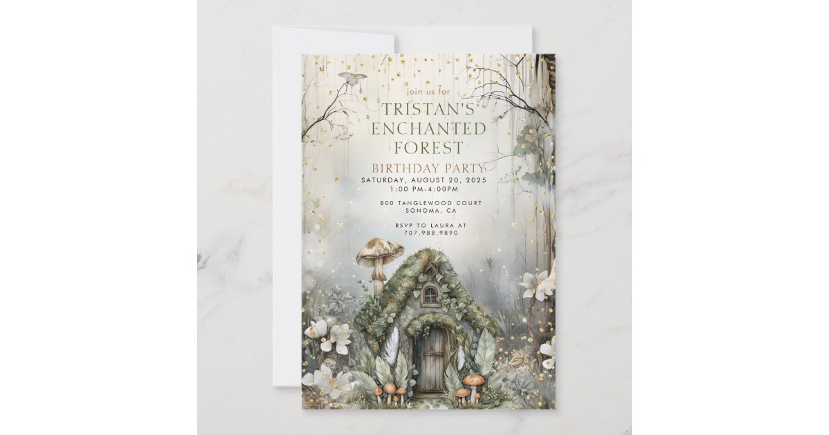 Enchanted Forest Kid's Birthday Party Invitation | Zazzle