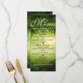 Enchanted Forest & Lights Wedding Menu Card | Zazzle